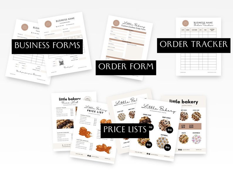 Cookie Business Forms Canva Templates, Custom Cookies Order Sheet, Scan ...