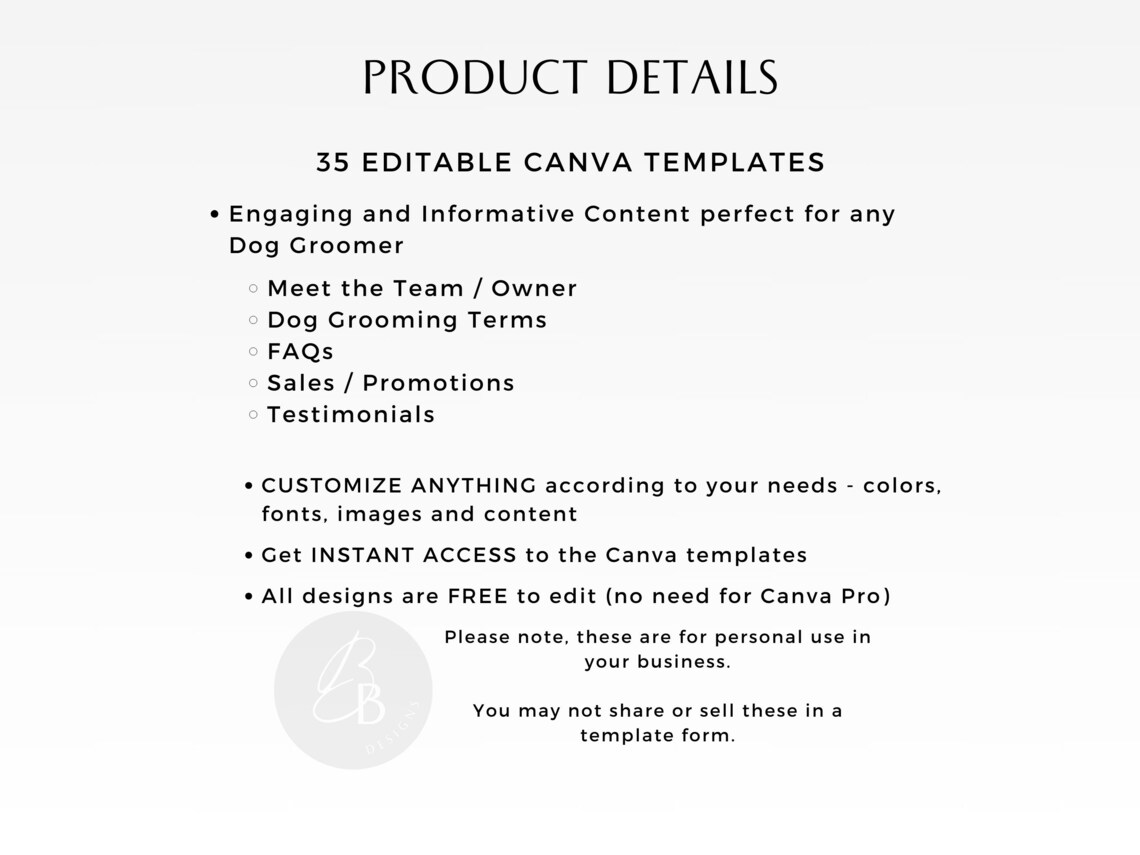 Dog Groomer Instagram Posts, Dog Social Media Templates, Editable in ...