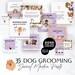 Dog Groomer Instagram Posts, Dog Social Media Templates, Editable in ...