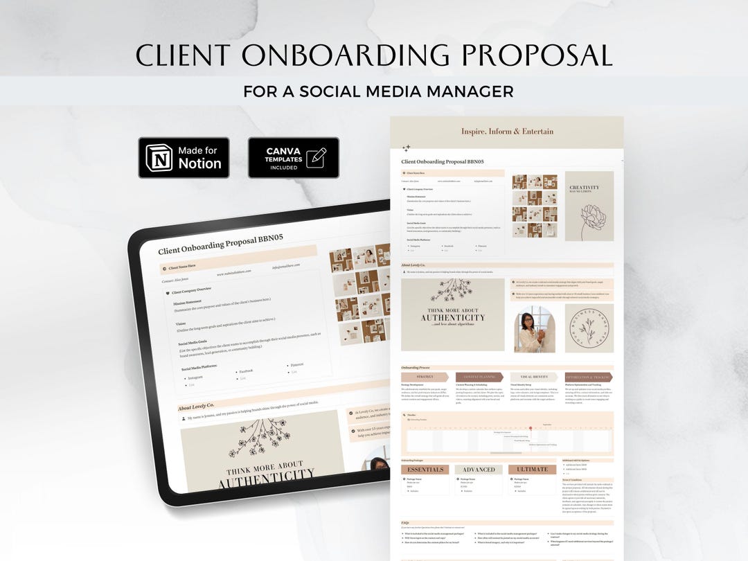 Client Onboarding Notion Template, Social Media Project Manager ...