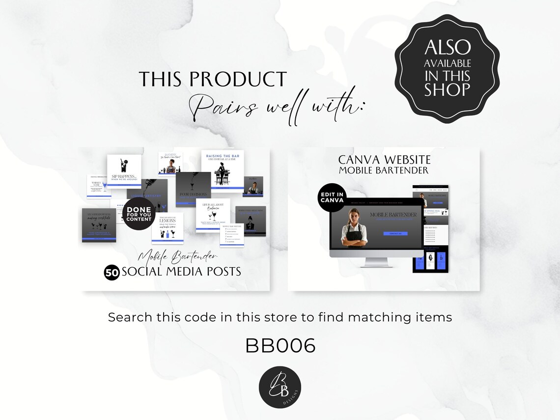 Mobile Bartender Business Cards, DIY QR Code Customizable, Modern ...