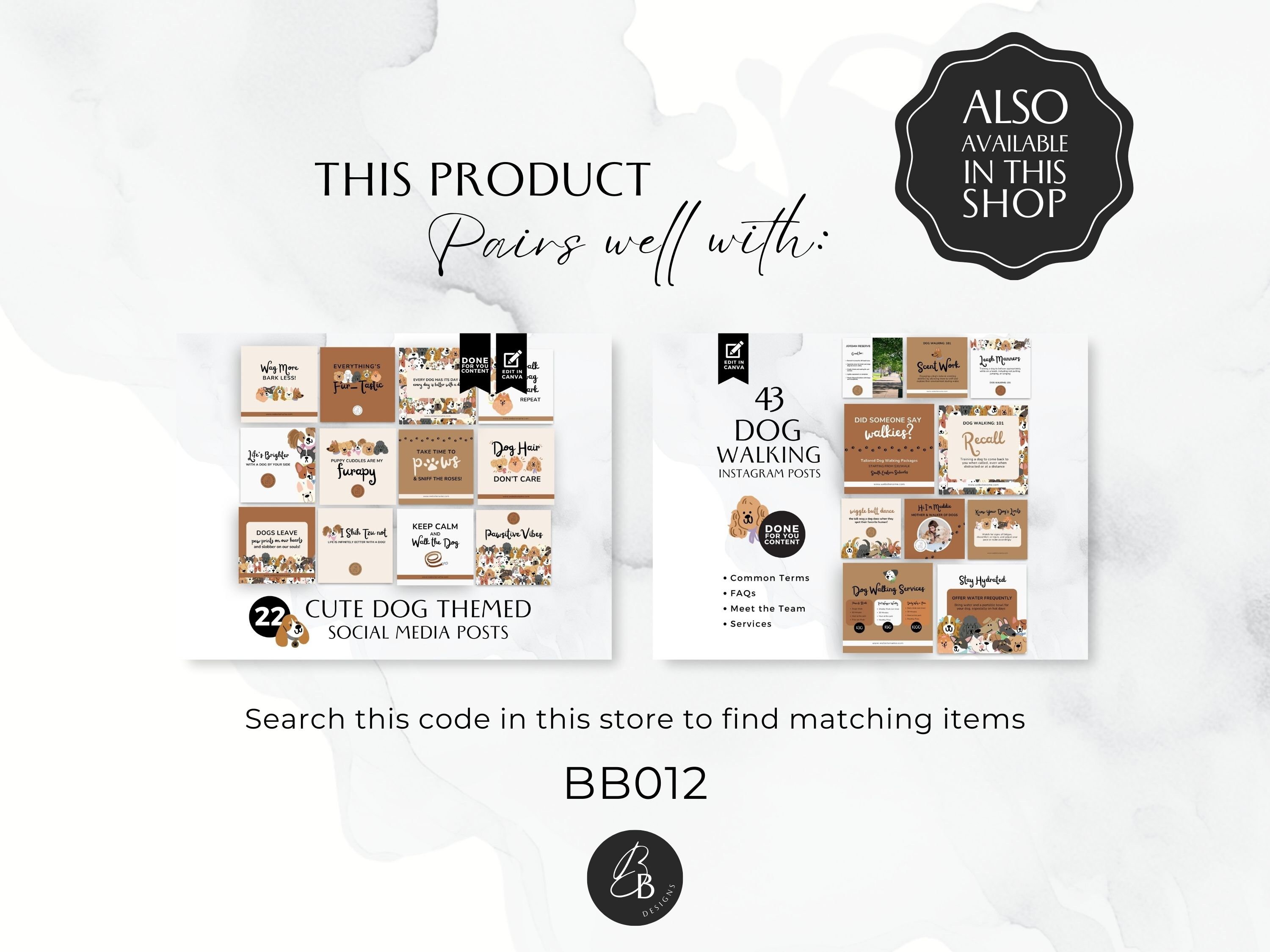 Dog Groomer Instagram Posts, Dog Social Media Templates, Editable in ...