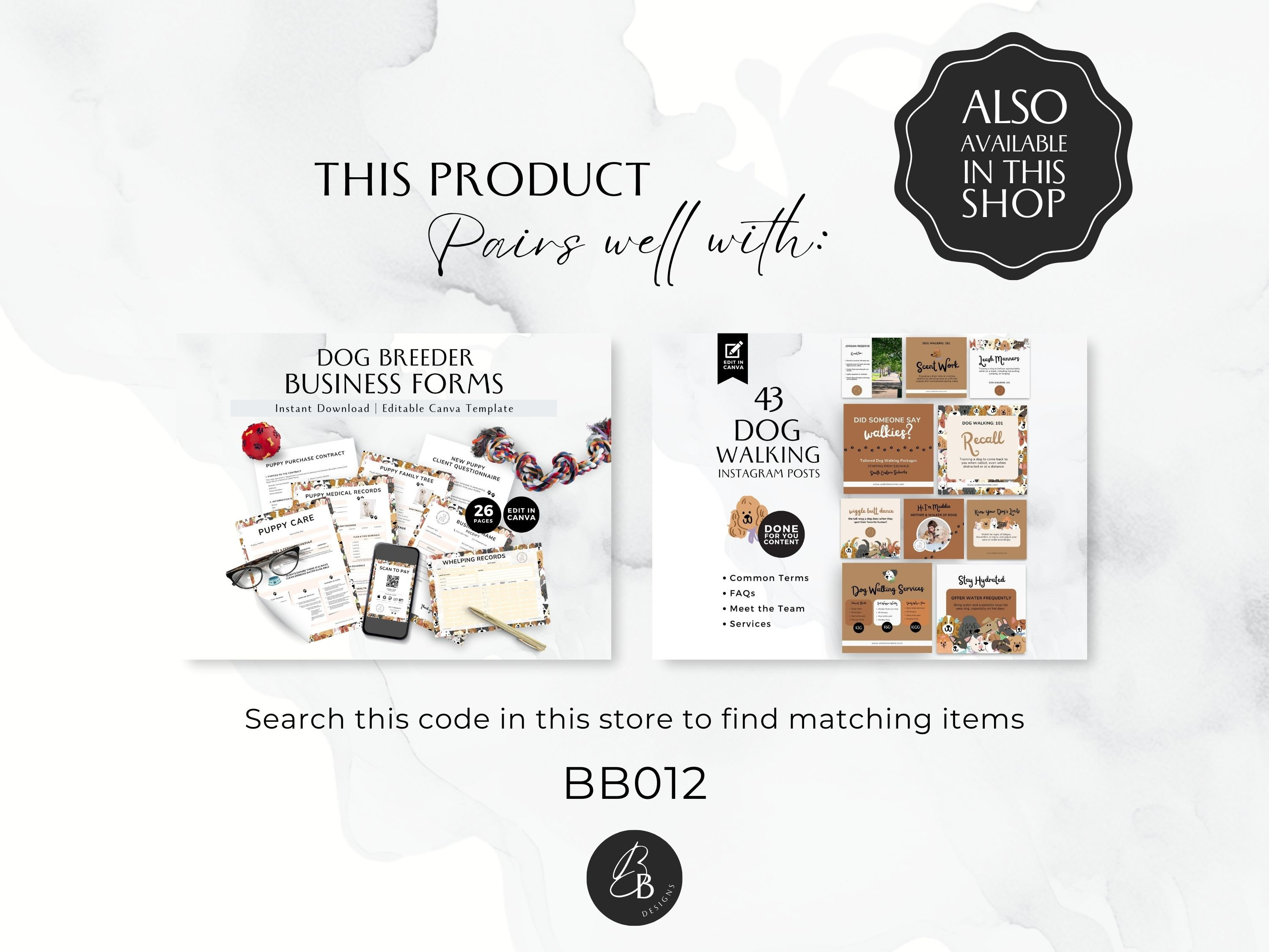 Dog Breeder Business Card, Editable Canva Template, Puppy Business ...