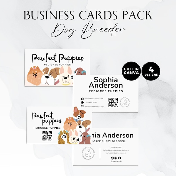 Dog Breeder Business Cards - Etsy