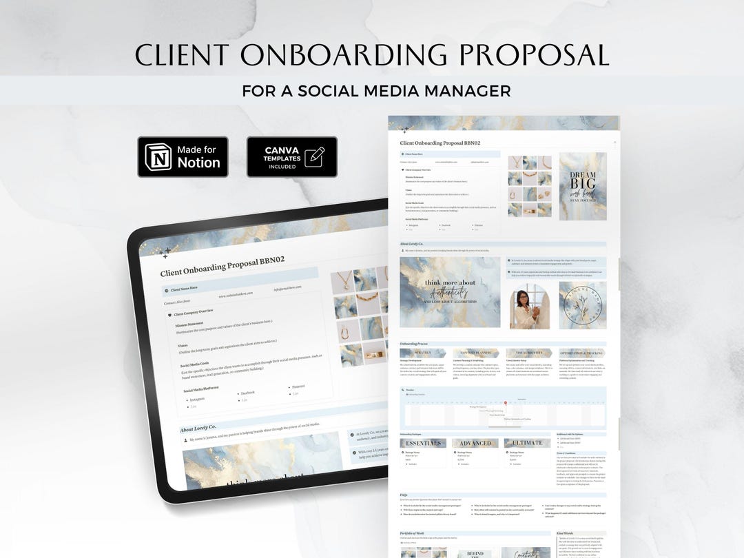 Client Onboarding Notion Template, Social Media Project Manager ...