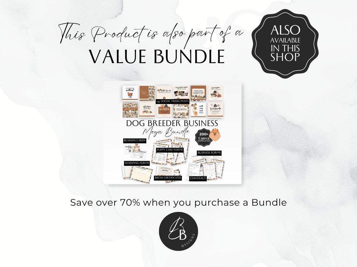 Dog Breeder Paperwork, Puppy Pack Forms, Editable Canva Templates, Dog ...