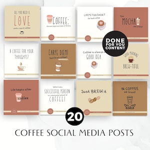 Coffee Shop Social Media Posts, Bakery Instagram Canva Templates, Done ...