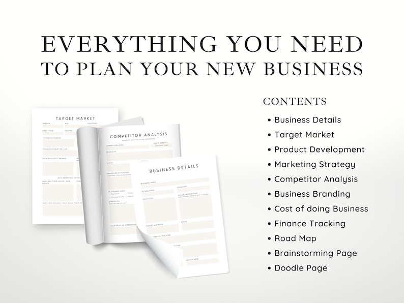 Business Plan Template Start Up, Business Plan Canva Template, Small ...