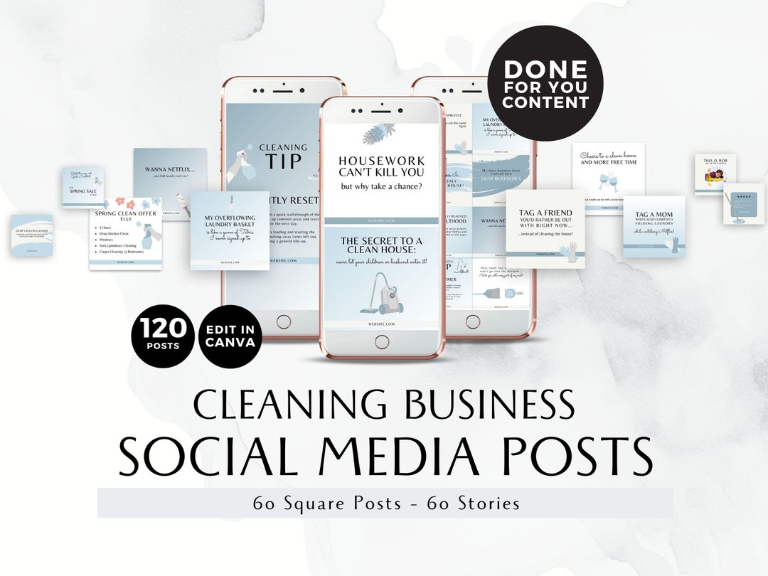 Cleaning Service Instagram Templates, Cleaning Business Social Media ...