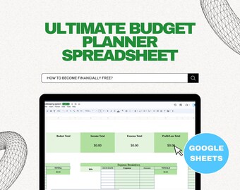 Monthly Budget Tracker for Google Sheets, Monthly Paycheck Tracker ...