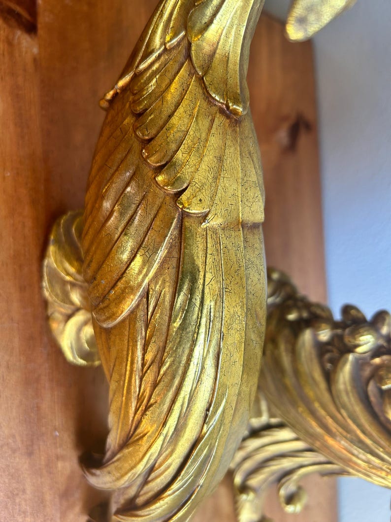 Set of Two Syroco Mid Century Syroco Golden Peacocks, Hollywood Regency ...