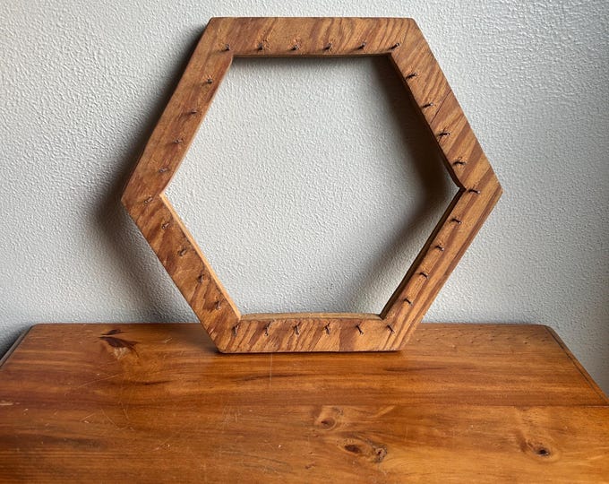Vintage Hexagon Lap Weaving Loom: Wood & Nail Craft Tool - Etsy