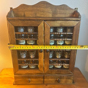 Vintage Spice Rack, 1970s Spice Rack, Apothecary Style Spice Rack, Made ...