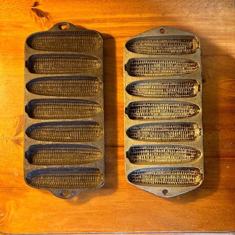 Vintage Cast Iron Corn Bread Skillet, Corn Mold, Cast Aluminum ...