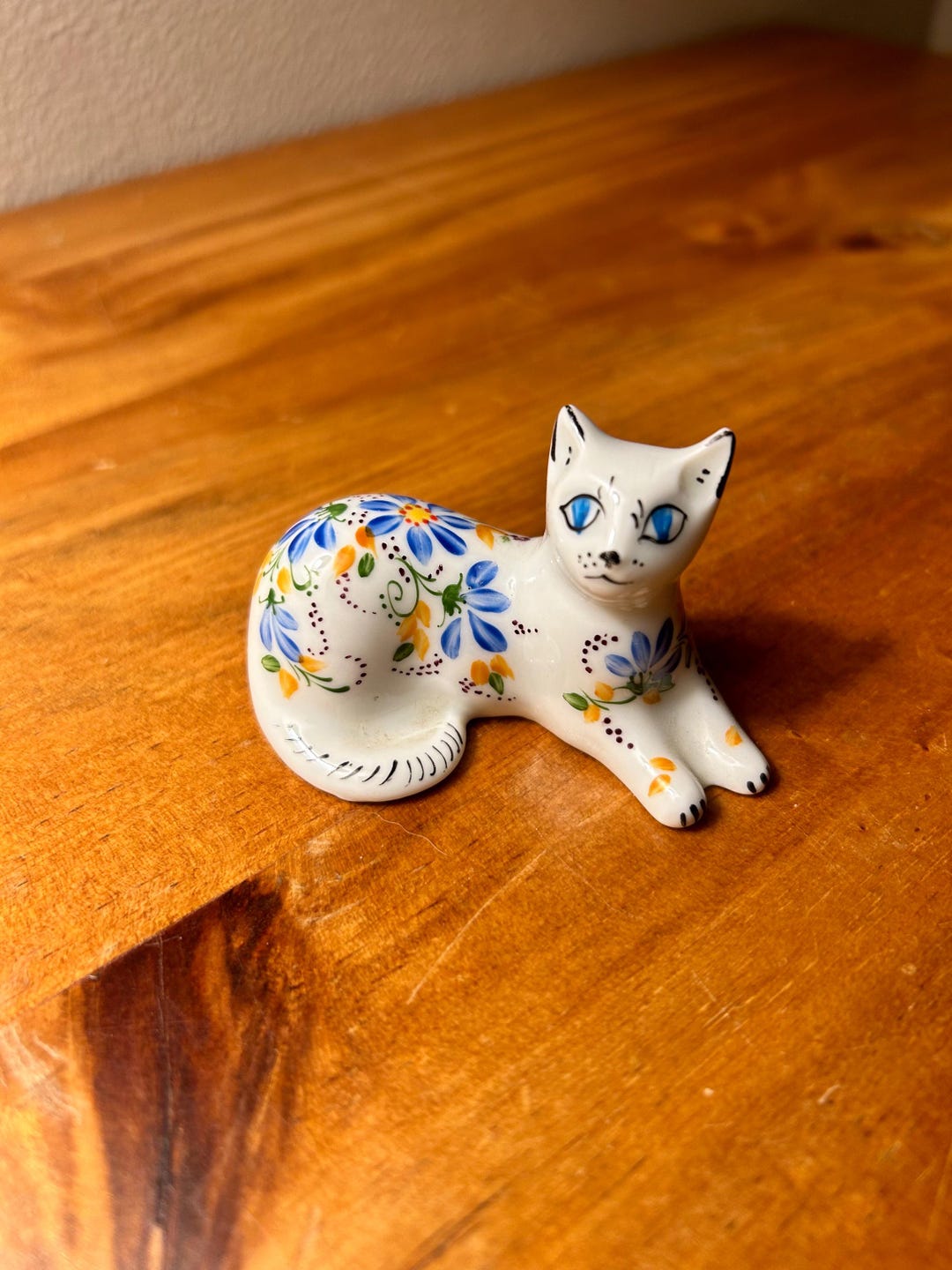 Vintage Painted Limoges Porcelain Cat Figurine, Limoges France, Made in ...