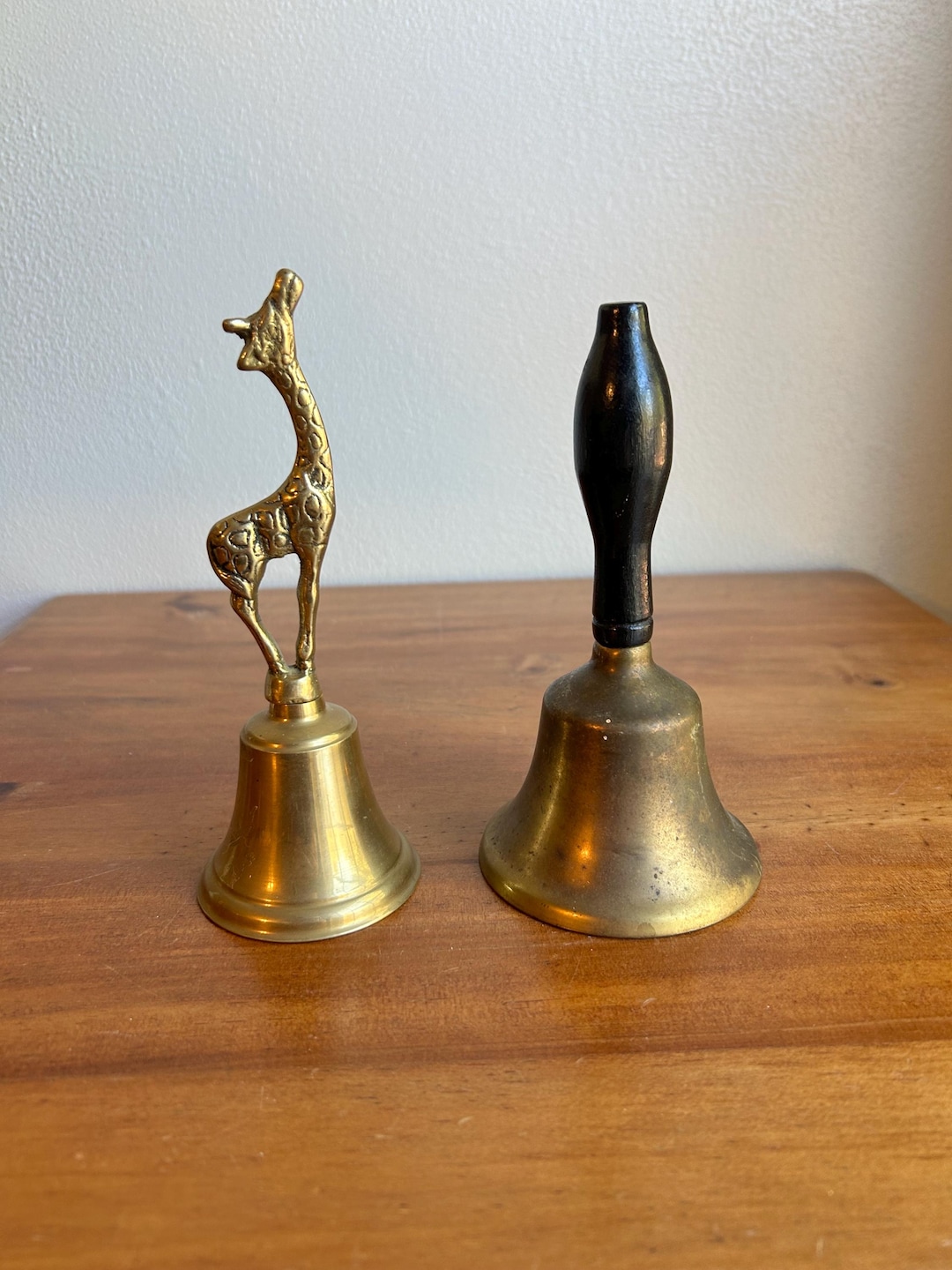 Vintage Brass Bell, School Teacher Bell, Brass Giraffe Bell, Antique ...