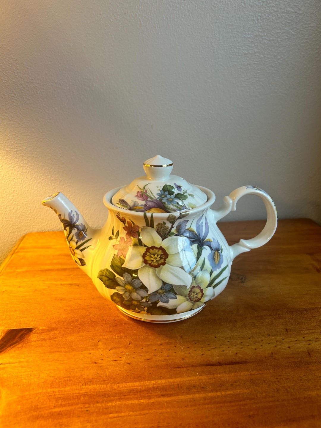 Vintage Sadler Teapot, Made in England, Flower Teapot, Floral Teapot ...