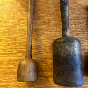 Antique and Vintage Wooden Pestles, Wooden Mashers, Primitive Kitchen Utensils, Farmhouse Decor ...