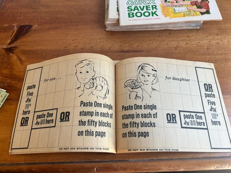 Vintage S&H Green Stamp Books, Green Stamps, Trading Stamps, Vintage ...