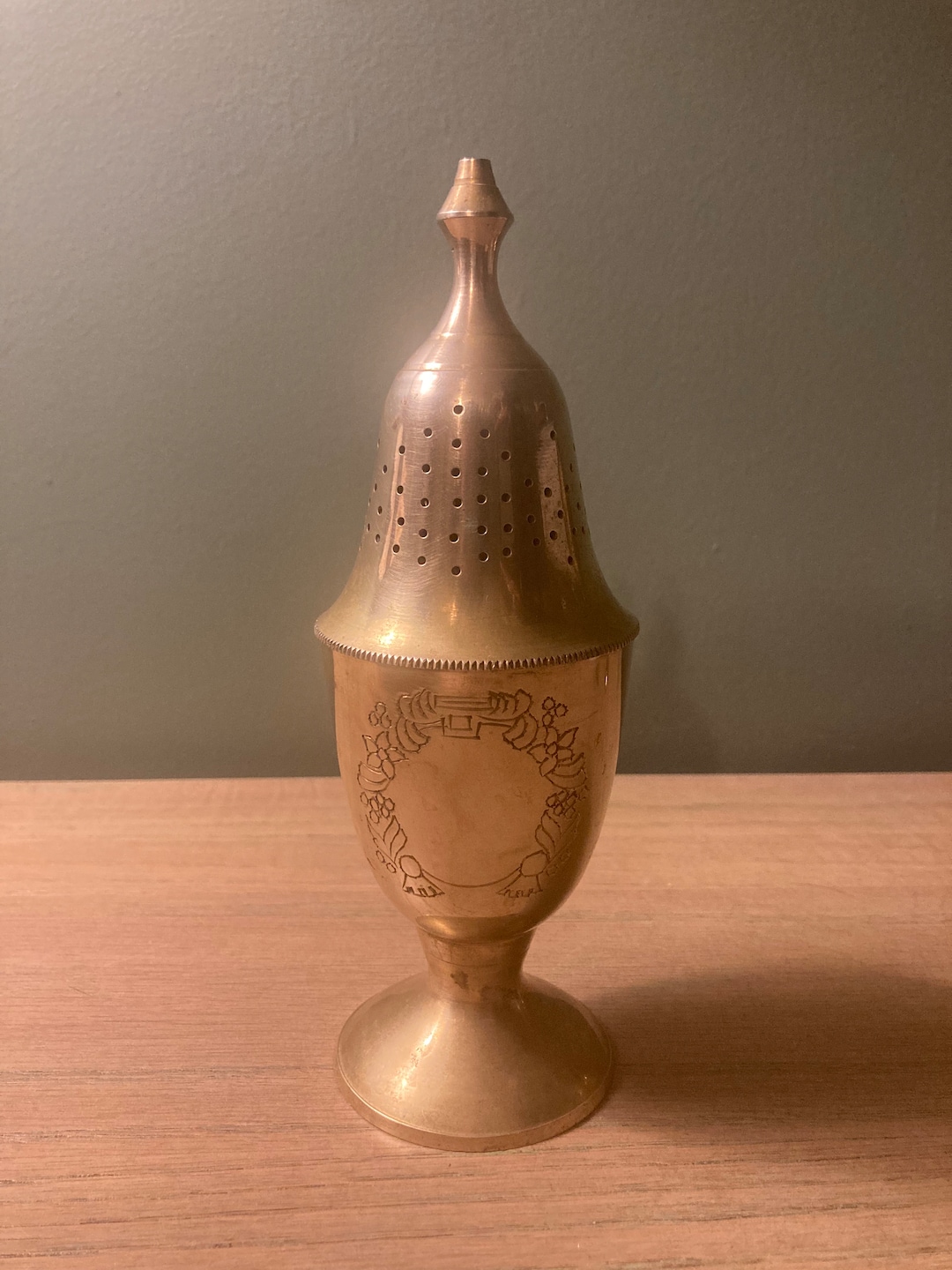Vintage Brass Sugar Shaker, Muffineer, Antique Dining and Serving ...