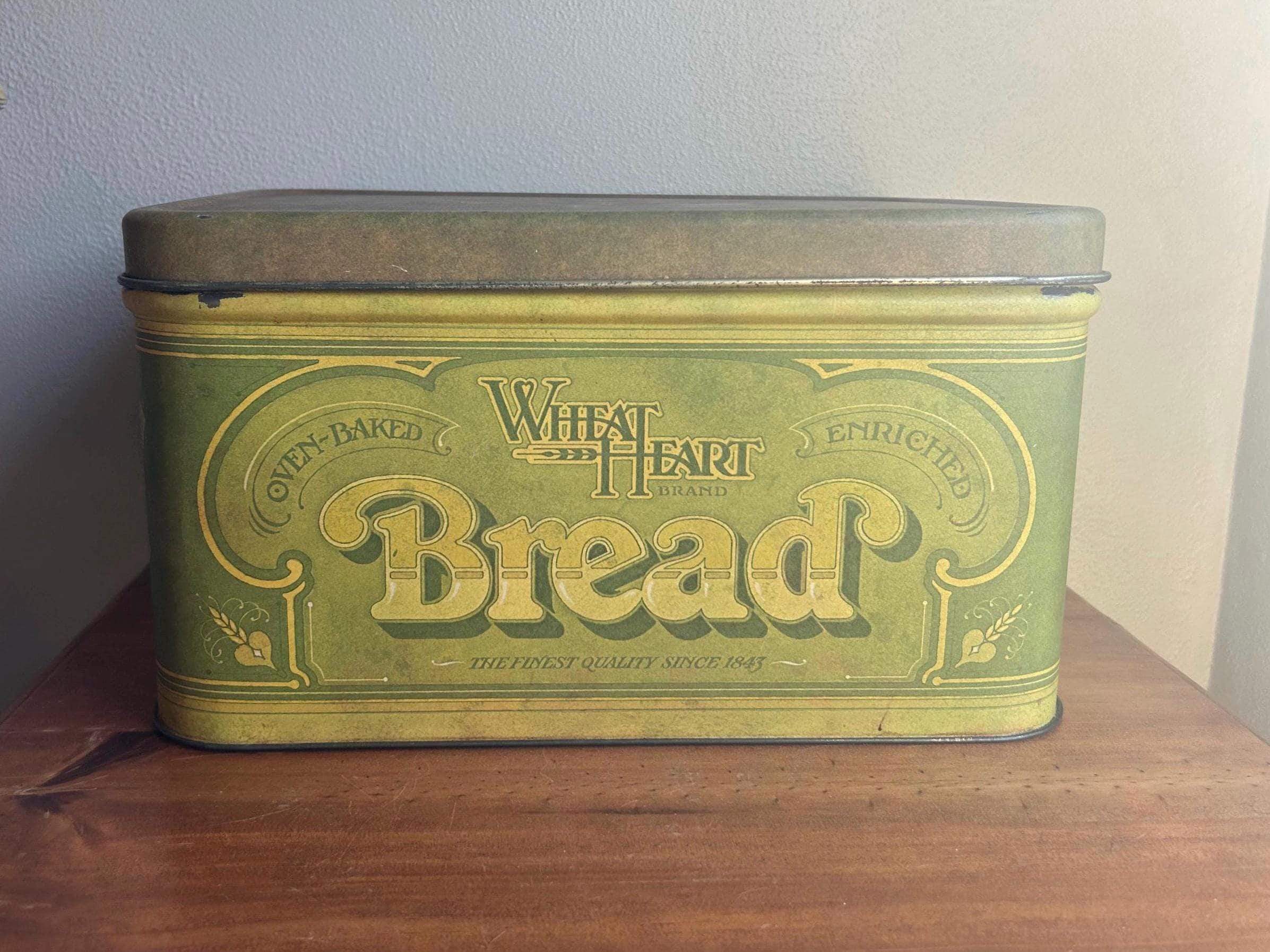 Vintage Tin Wheat Heart Bread Box, Vintage Kitchen, 1977, 70s Decor ...