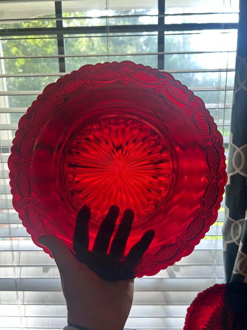 Vintage Avon Cape Cod Ruby Red Glass Dinnerware - Choose Your Piece - Etsy