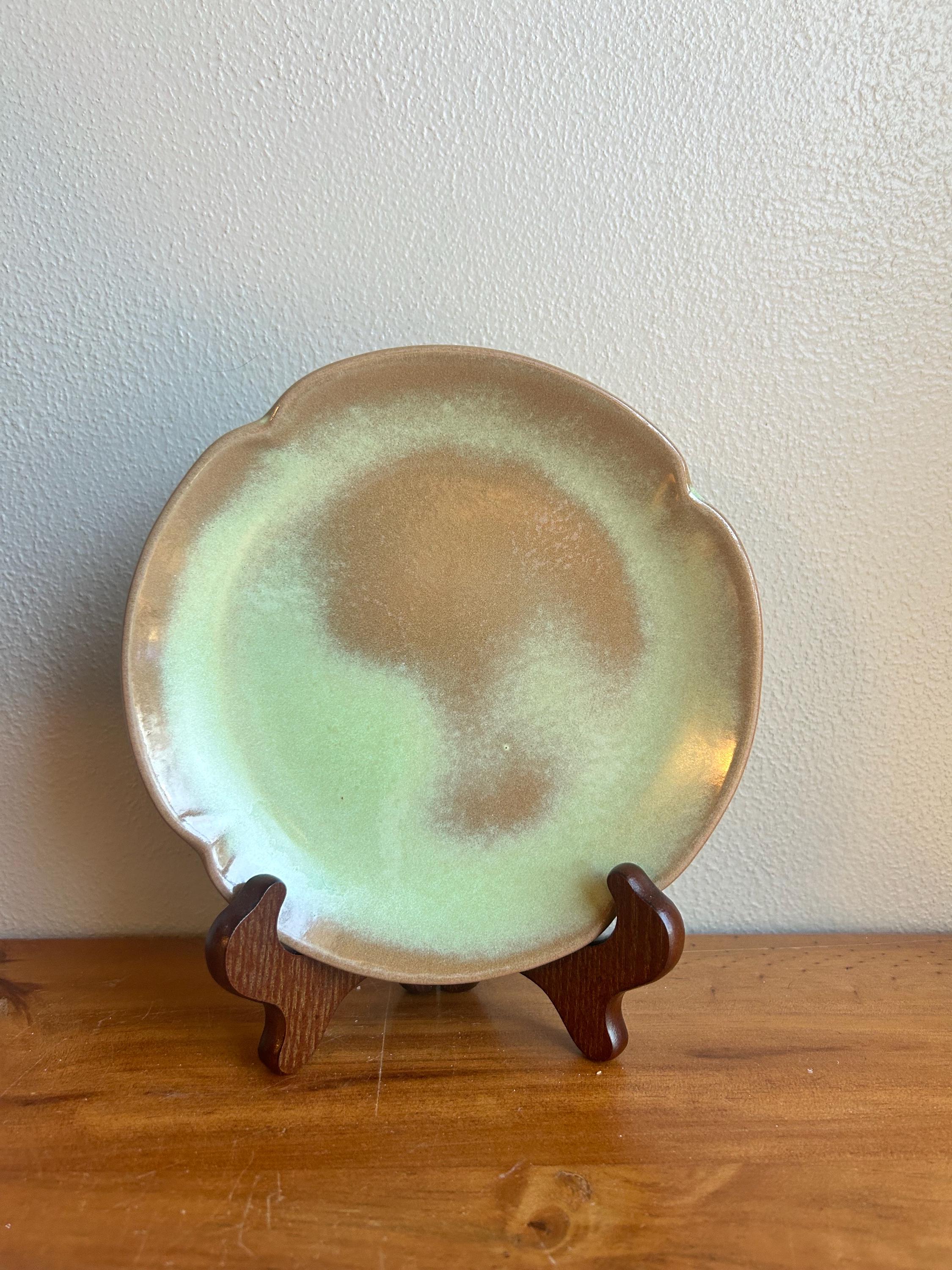 Vintage Frankoma Pottery Plates and Mugs, Frankoma Plainsman Green ...