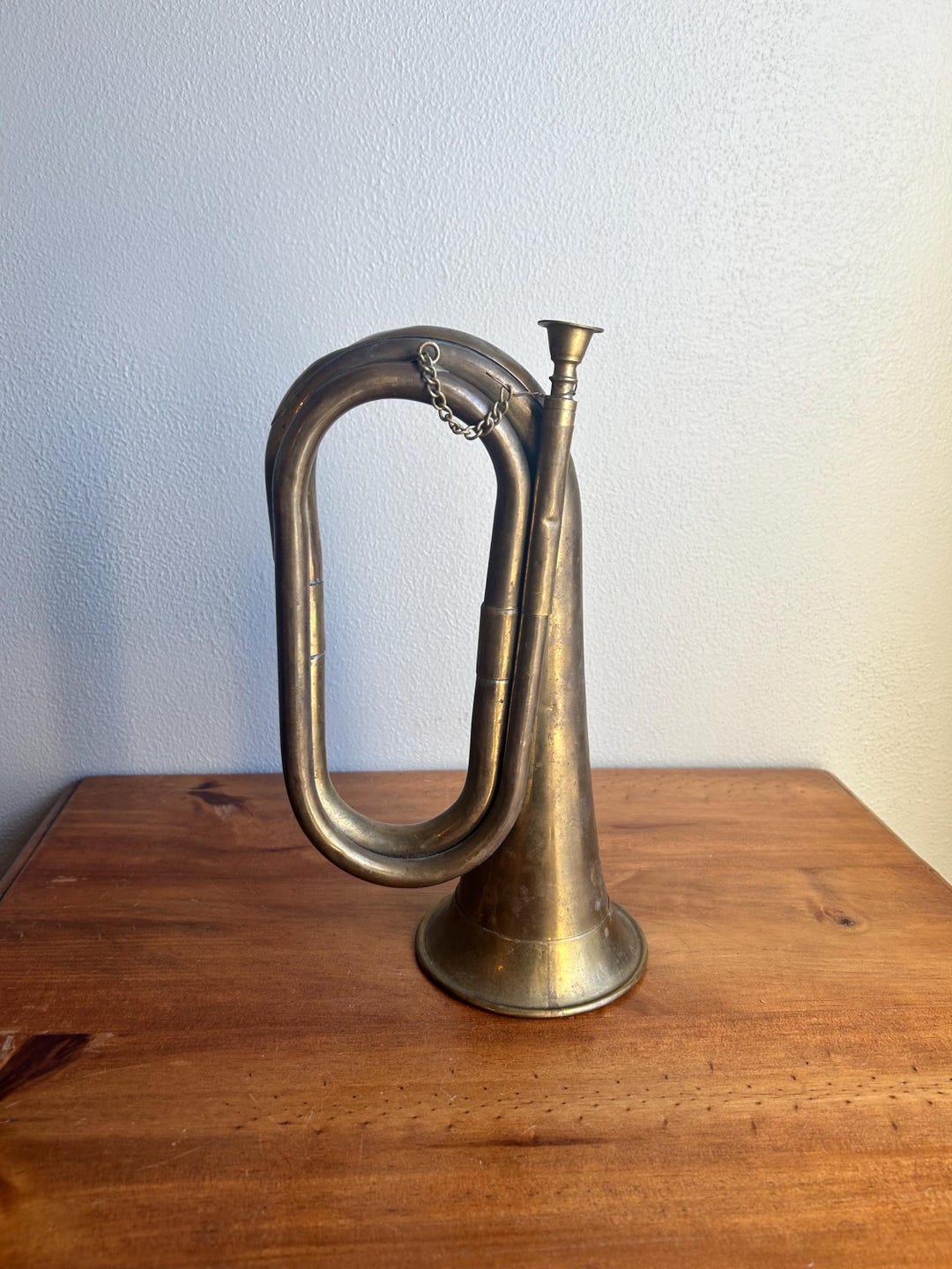 Vintage Decorative Brass Bugle, Milatary Bugle, Military Memorabilia ...