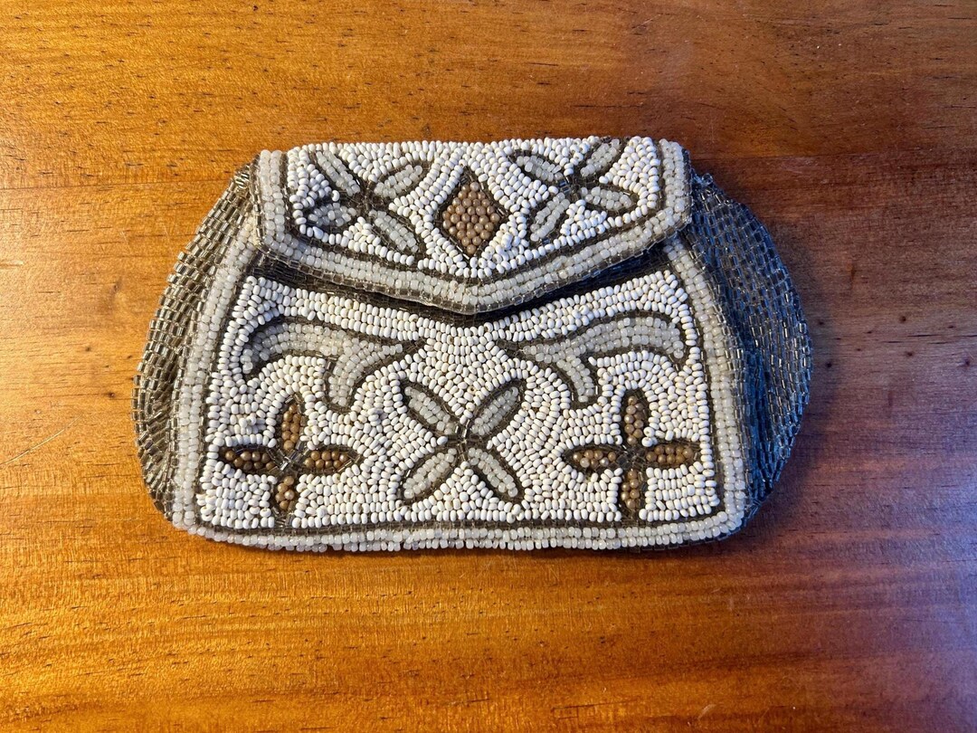 Antique French Beaded Finger Purse, Art Deco, Made Circa 1920-1930 ...