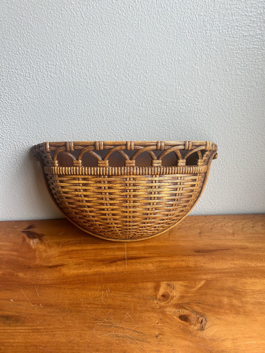 Vintage HOMCO Wall Decor, Wall Pocket, Made in 1978, Plastic, Faux ...