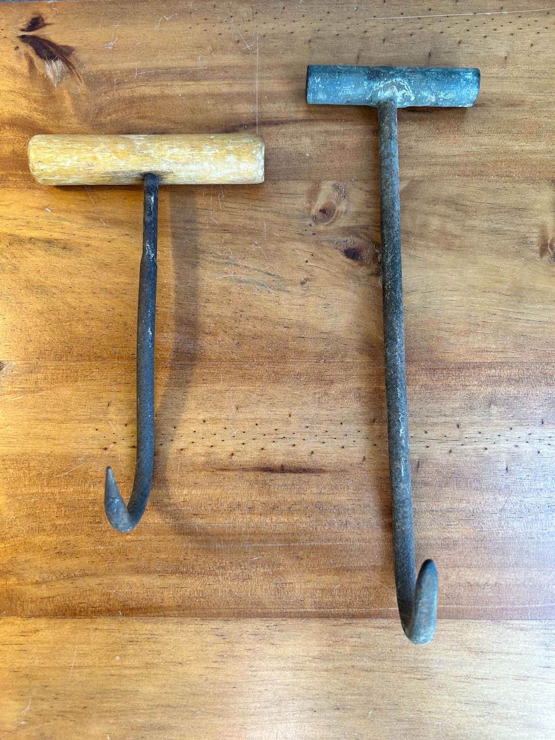 Vintage Hay Hook, Farmhouse Decor, Antique Hay Hook, Wooden Handle, Metal Handle, Country ...