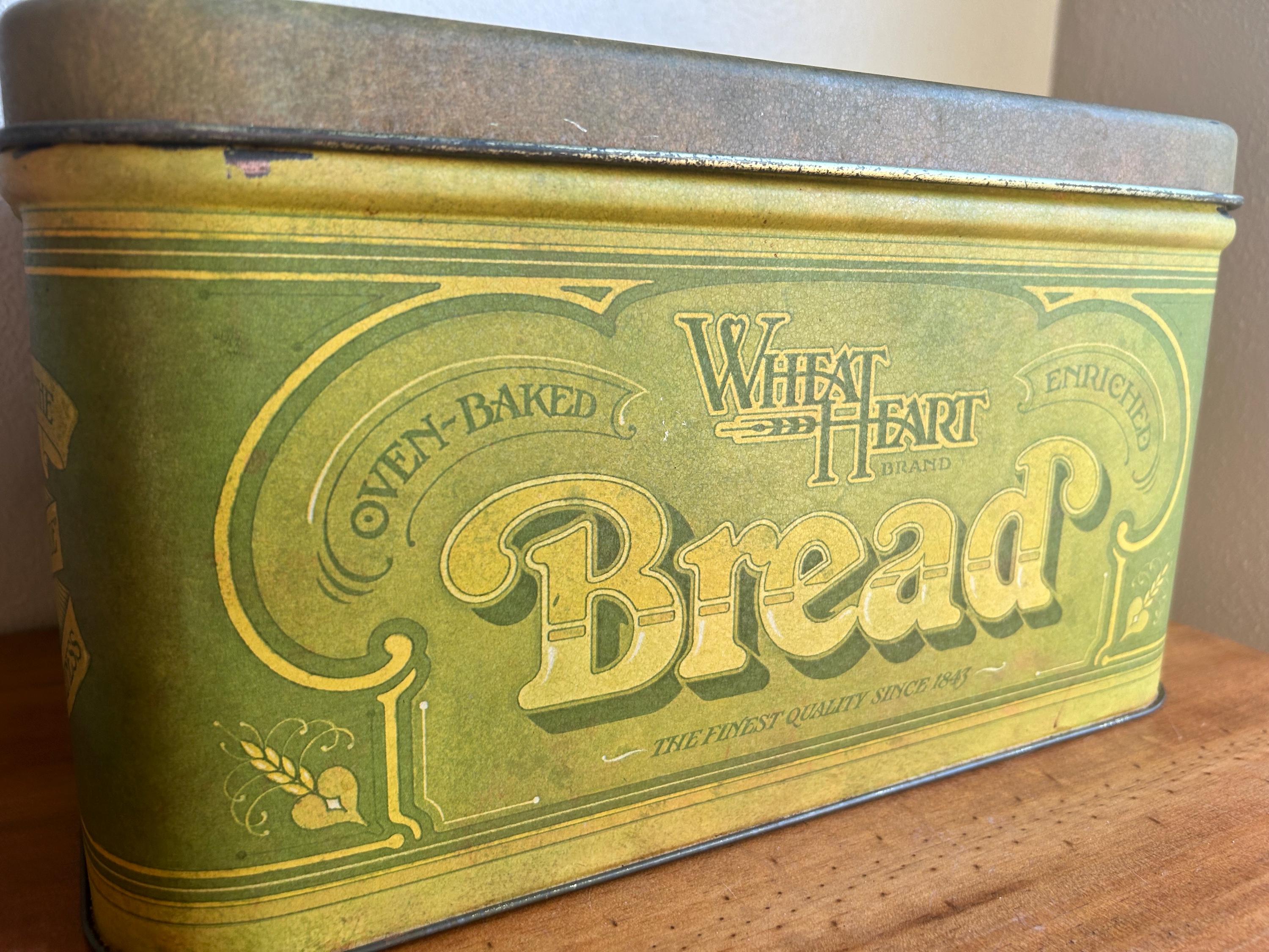 Vintage Tin Wheat Heart Bread Box, Vintage Kitchen, 1977, 70s Decor ...
