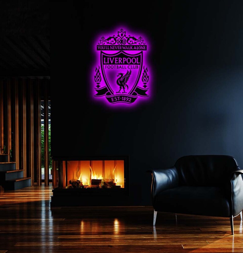 Liverpool Logo Led Sign Premier League Logo Wall Decor christmas Gift ...