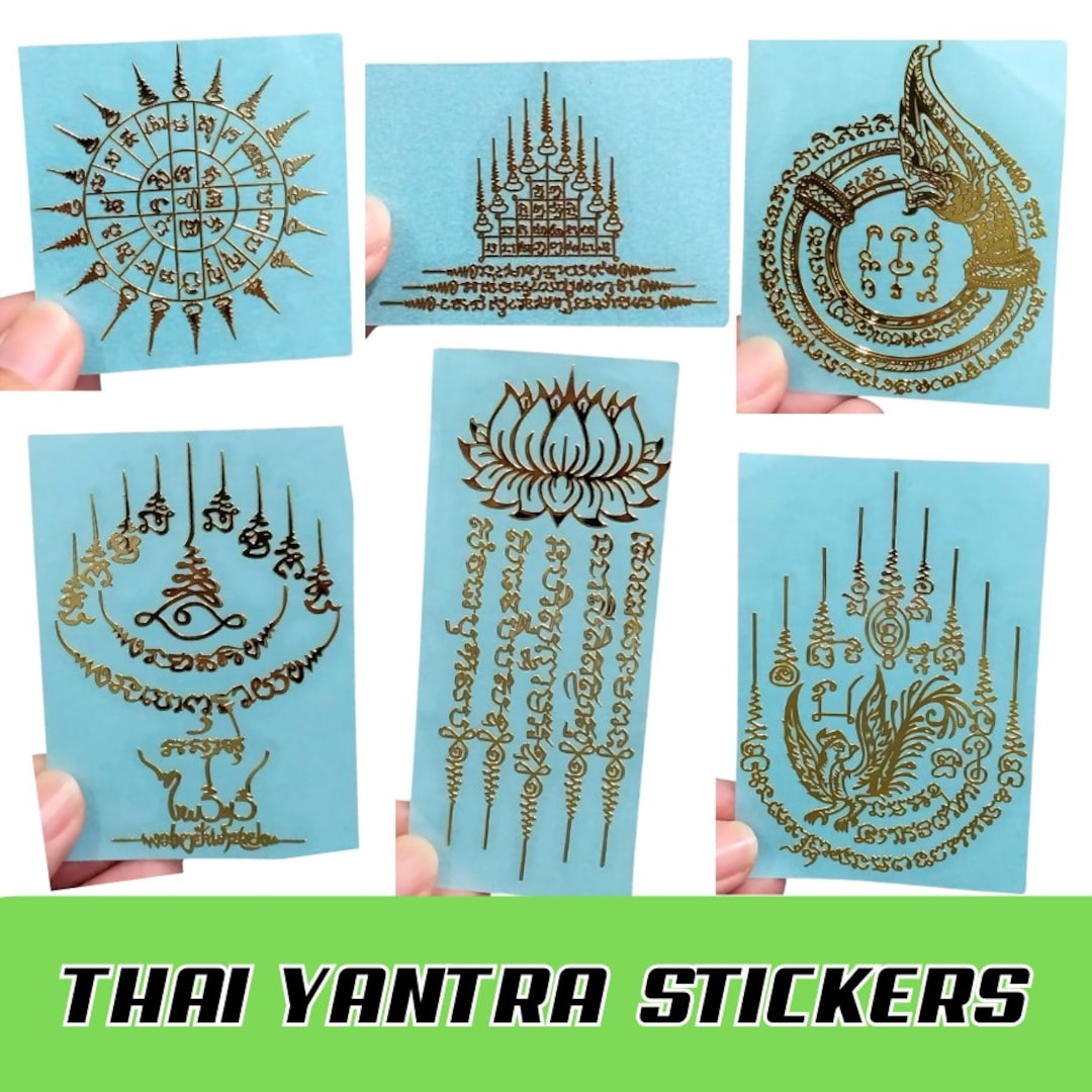 Mobile Sticker Case Talisman, Thai Yantra Stickers, Thai Amulet ...