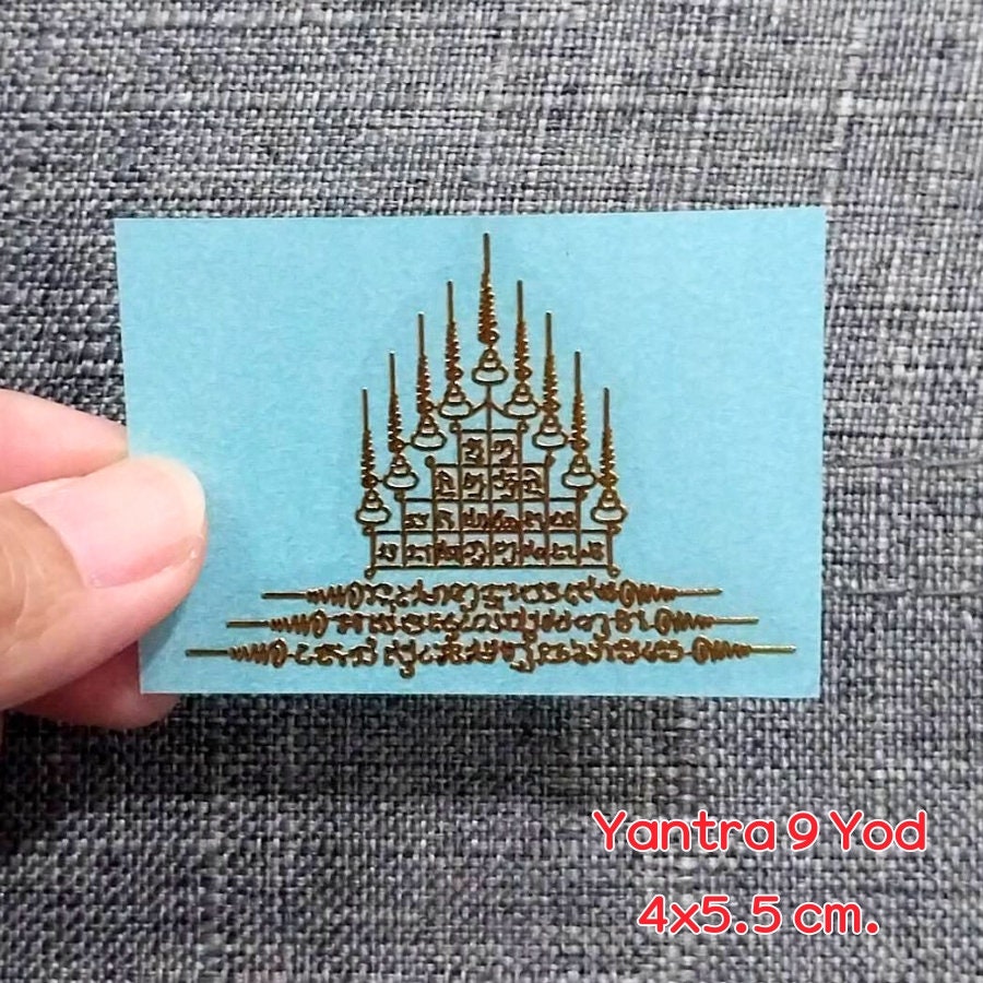 Thai Yantra Stickers: Gold Talisman Amulet Decals - Etsy