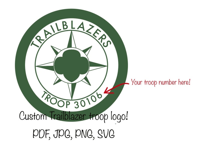 Girl Scout Trailblazer Custom Troop Logo - Etsy Ireland