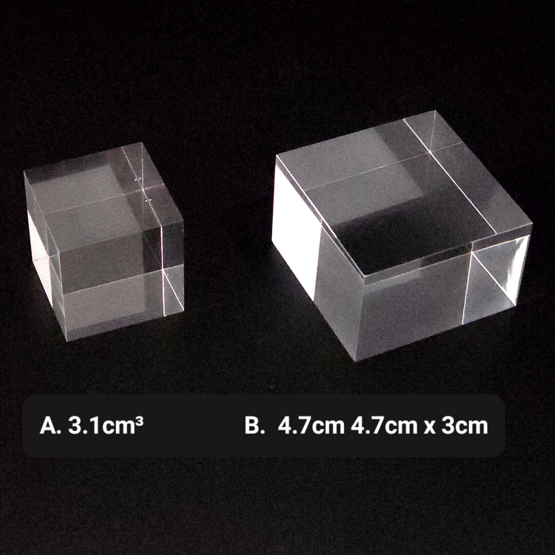 Clear Solid Acrylic Base / Stand / Riser/ Block Mount for Mineral ...