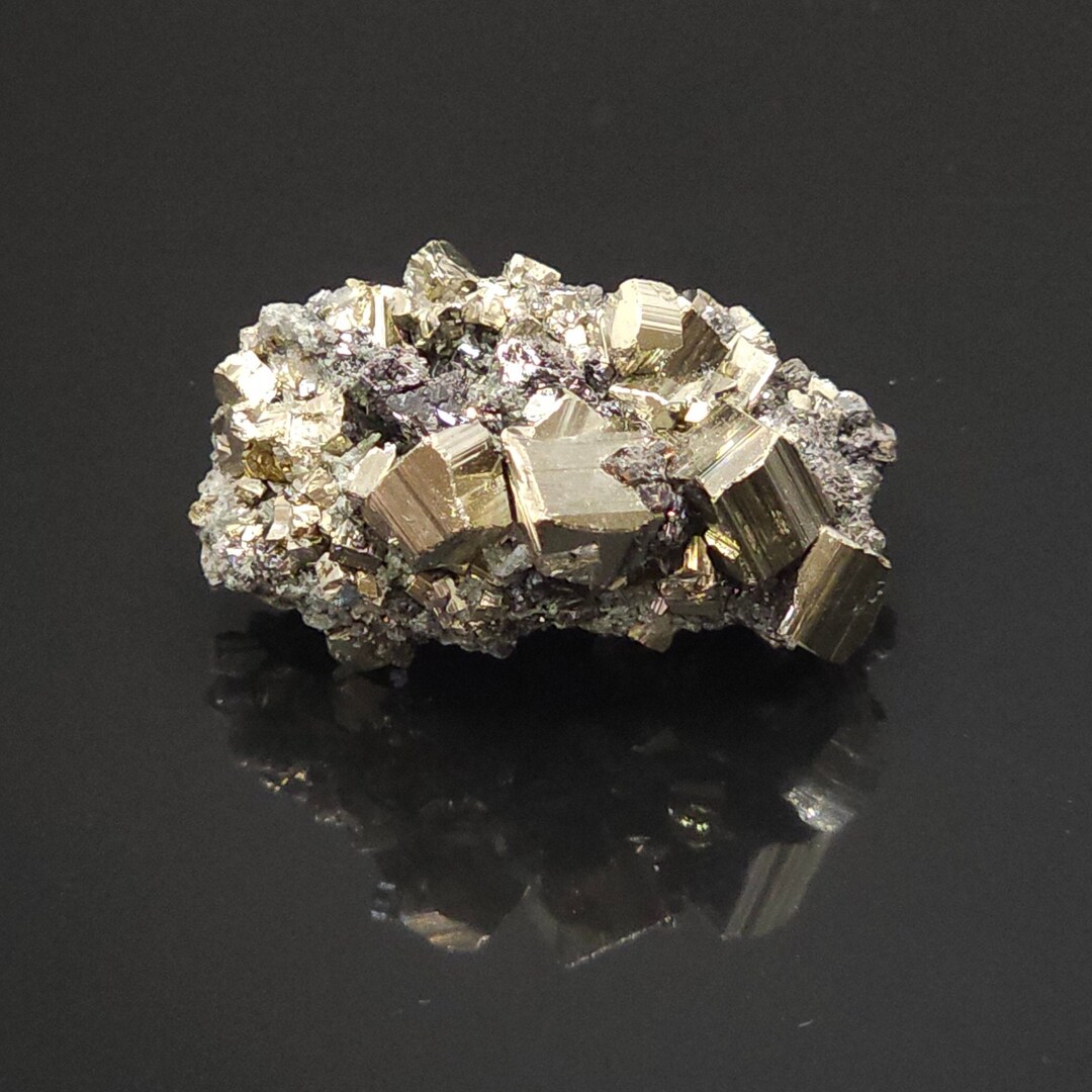 Natural Pyrite Cluster With Sphalerite. From Madan, Bulgaria. Super ...