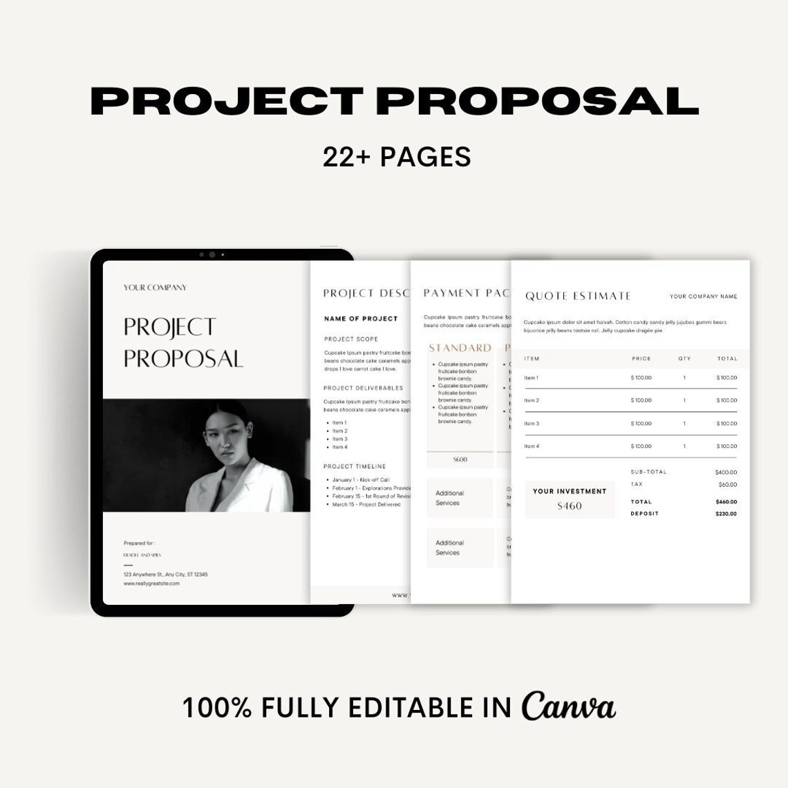 Project Proposal Template Aesthetic Project Template Custom Proposal ...