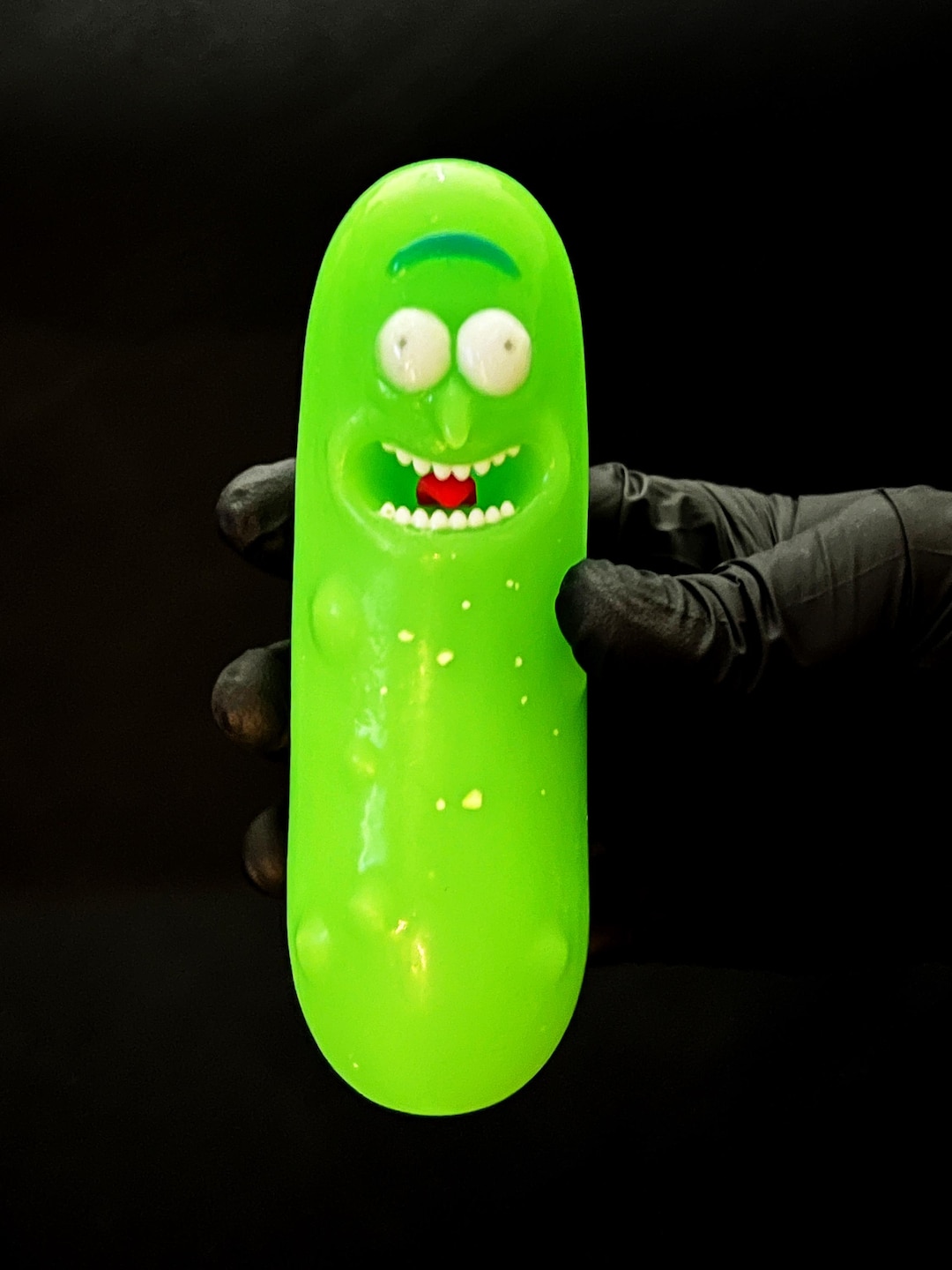 Pickle Rick Squishy Fidget Toy Fluorescent and Glow Platinum Silicone ...