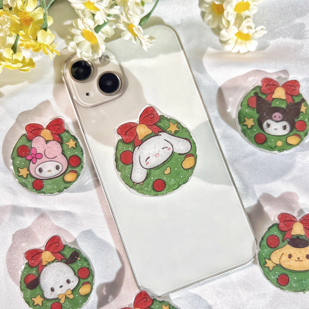 Japanese Kawaii Cute Cartoon Mobile Phone Grip Blue Dog and - Etsy