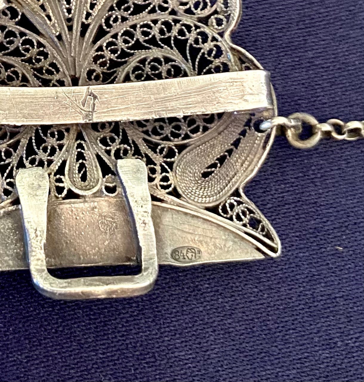 Rare Antique Unique Silver Filigree Belt With Turquoise Russian Silver ...