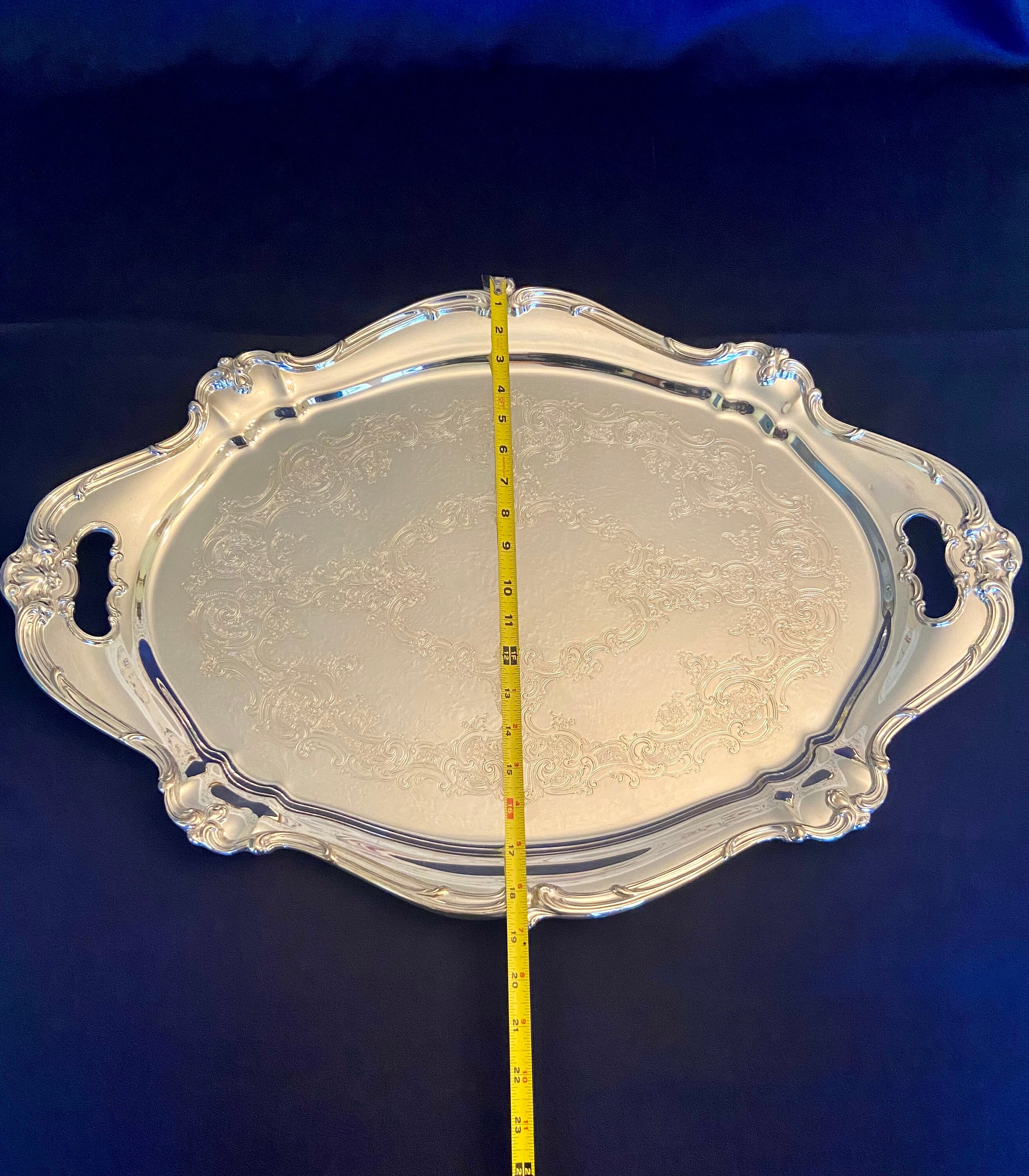 LARGE Gorham Chantilly Silverplate Tray - Etsy