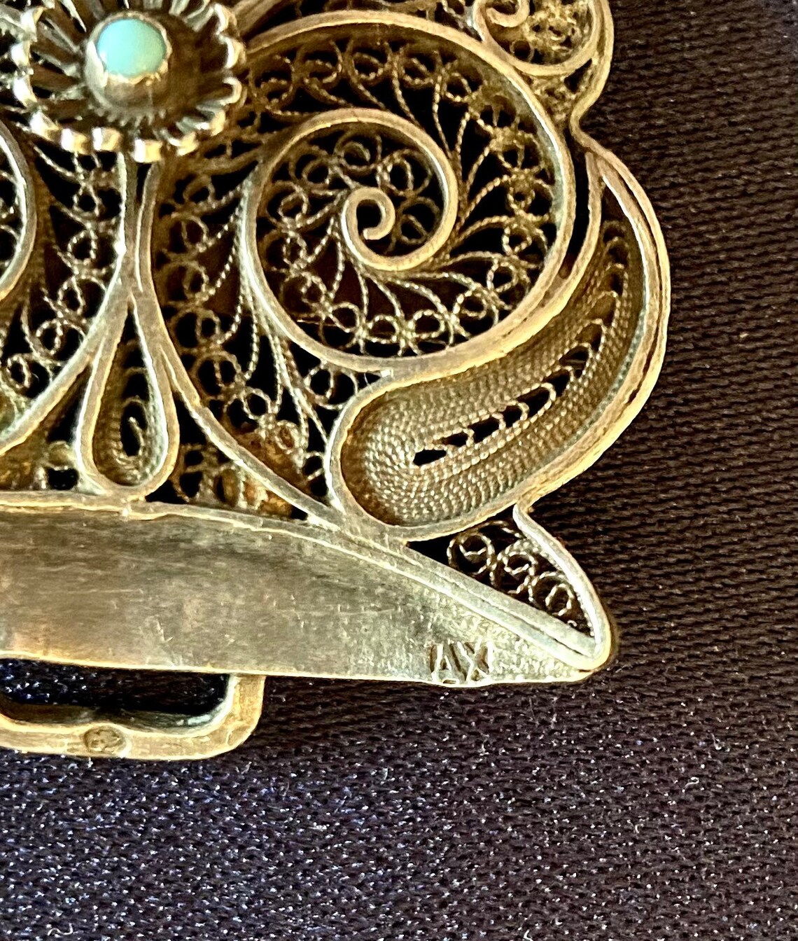 Rare Antique Unique Silver Filigree Belt With Turquoise - Etsy