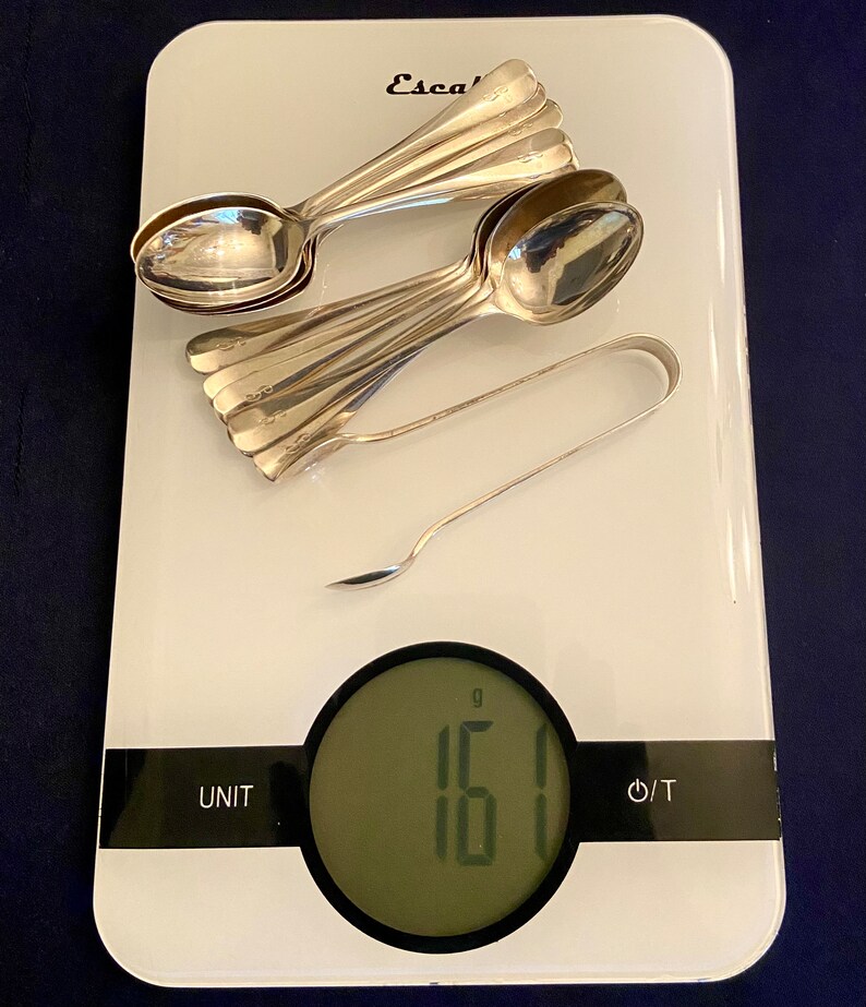 Antique English Sterling Silver Boxed Teaspoon/demitasse Spoon Set With ...