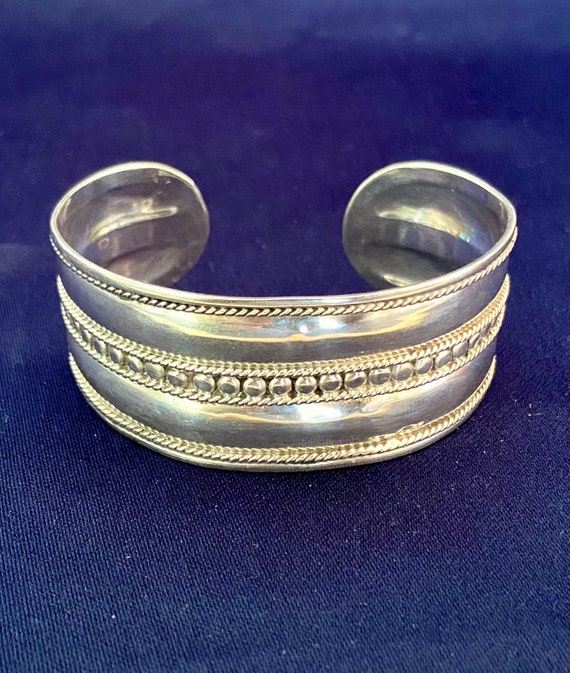 Sterling Silver Wide Beaded Bracelet, 5 Strand Sterli… - Gem