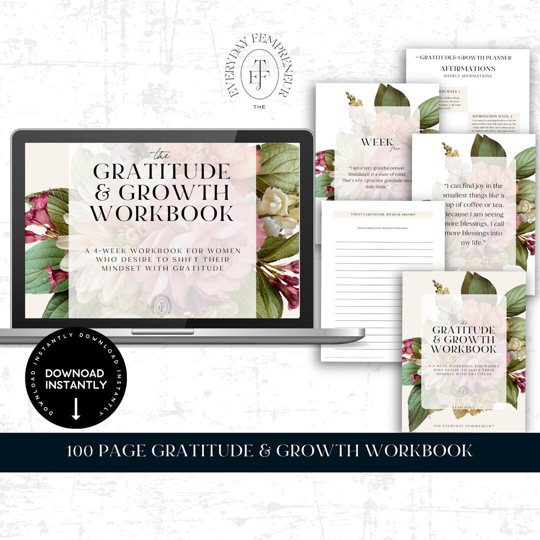 Gratitude and Growth Digital Workbook for Ipad, Good Notes, Apple Notes ...