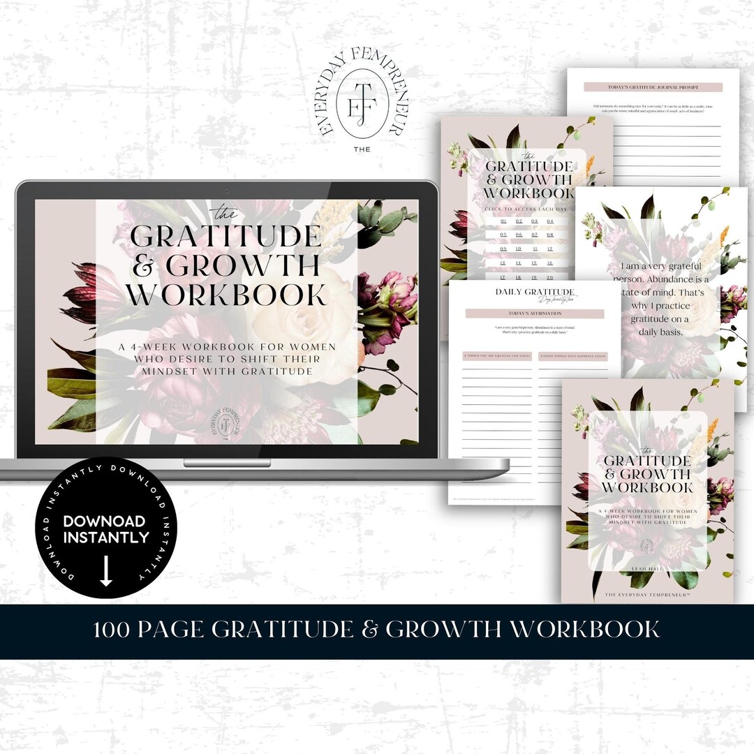 Gratitude and Growth Digital Workbook for Ipad, Good Notes, Apple Notes ...