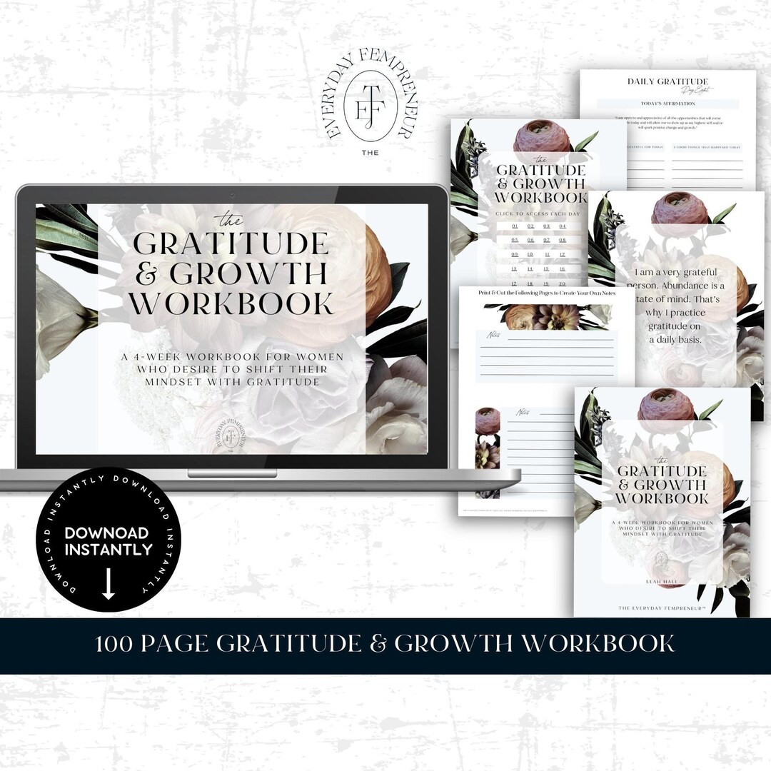 Gratitude and Growth Digital Workbook for Ipad, Good Notes, Apple Notes ...