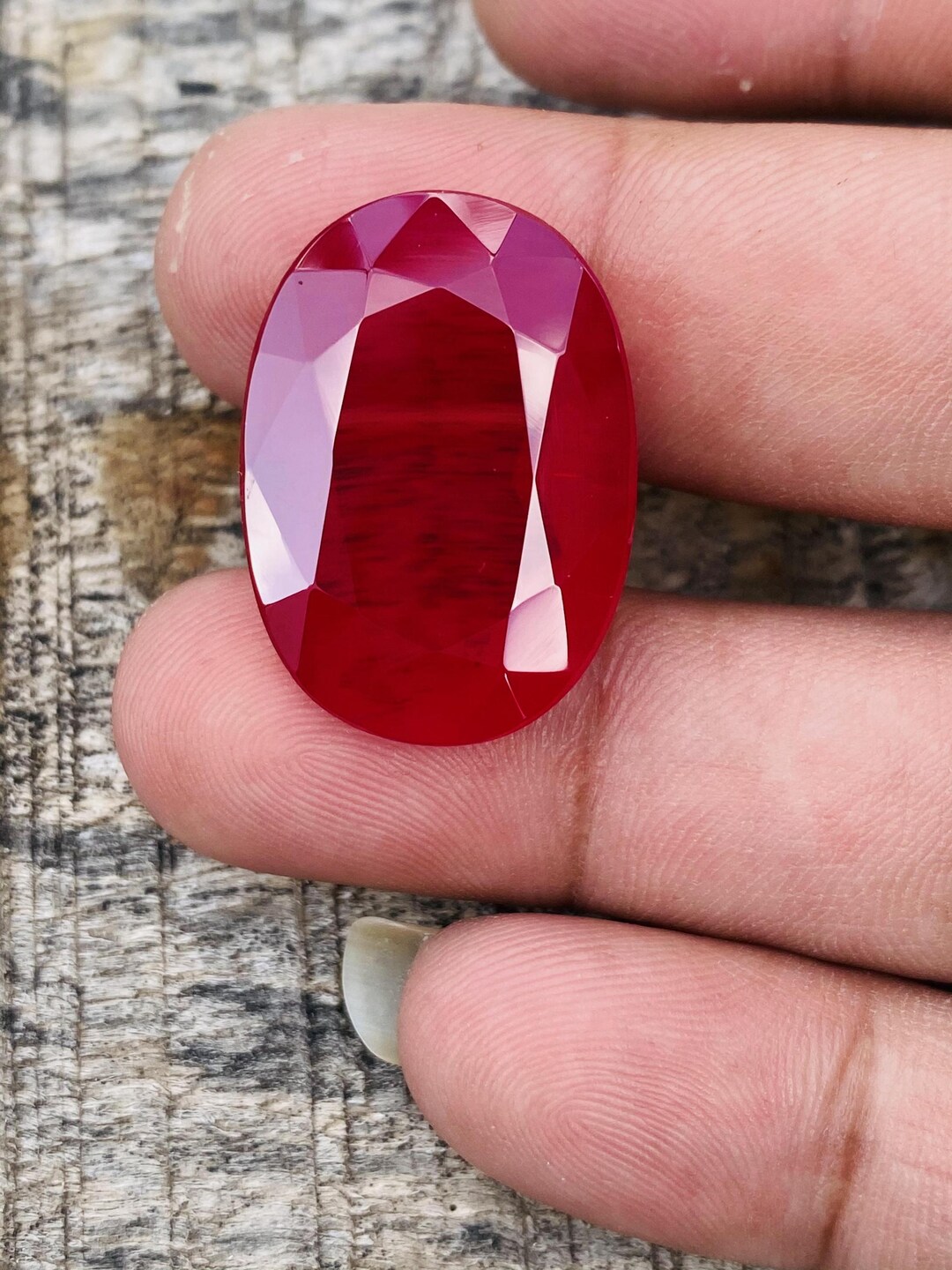 Lab Gown Ruby Gemstone Pair Cut Oval Shape Ruby Cut Stone Top Quality ...